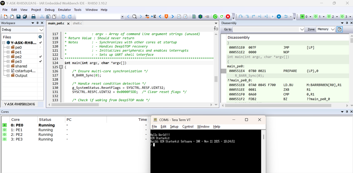 在IAR Embedded Workbench for Renesas RH850中开发和调试Renesas RH850 MCU