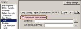 Find the stack usage of your application with IAR Embedded Workbench for RX